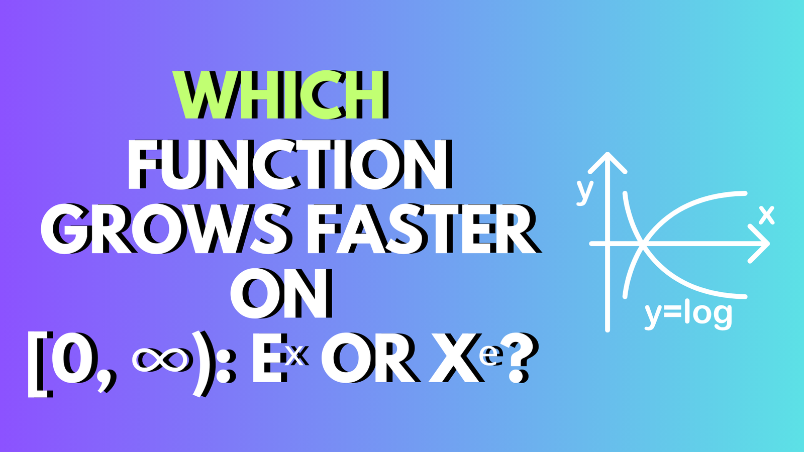 Which Function Grows Faster On 0 ∞ Eˣ Or Xᵉ 8308