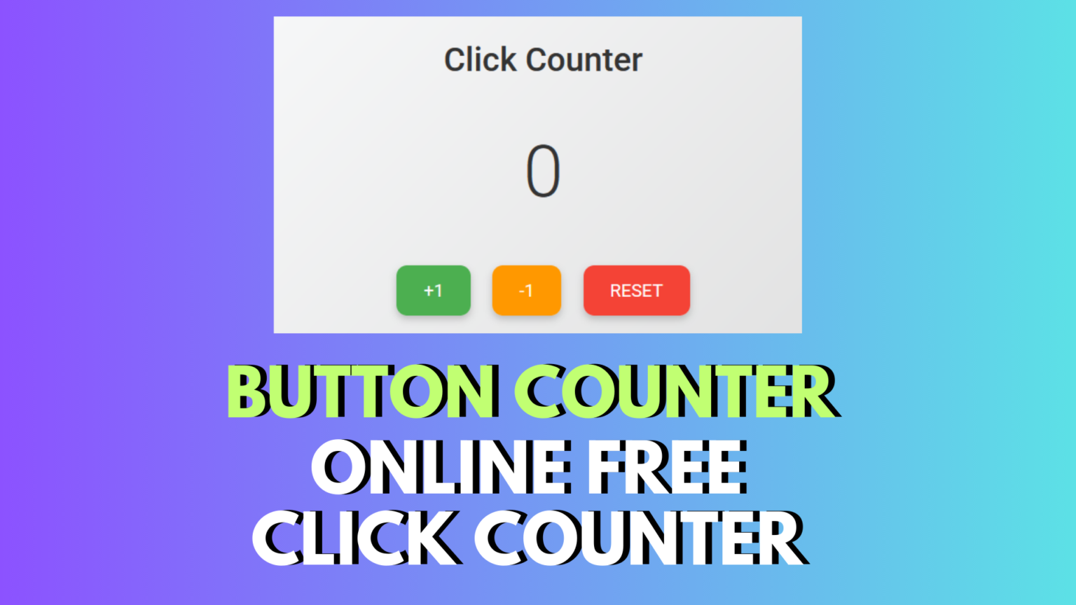 Button Counter Online Free – Click Counter, Tap Counter