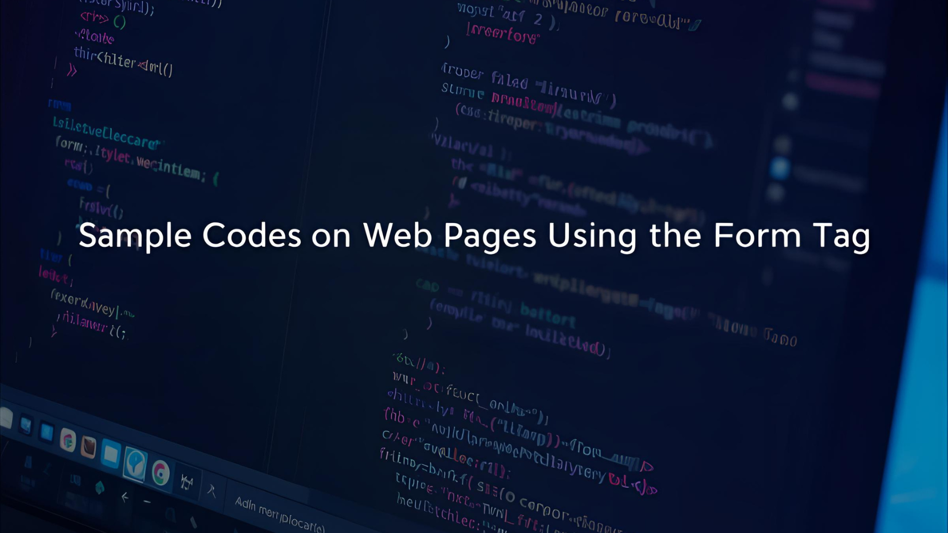 Best Sample Codes On Creating Web Pages Using The Form Tag 2